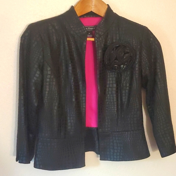 Jessica Howard | Jackets & Coats | Jessica Howard Black Snakeskin ...